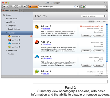 Firefox’s new Addon Manager [screenshots]